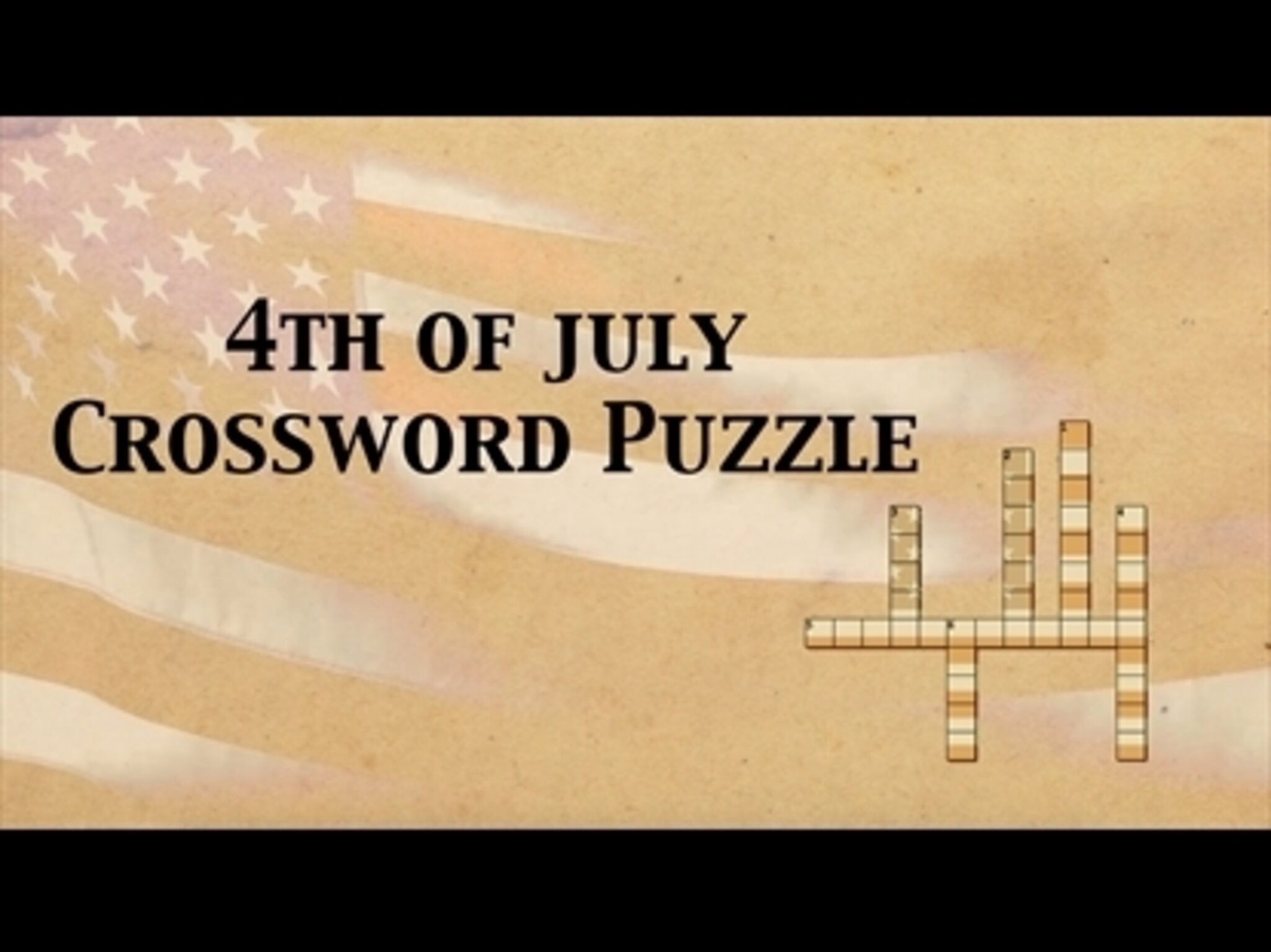 Fourth Of July Crossword Puzzle | HM Media | Games | WorshipHouse Kids