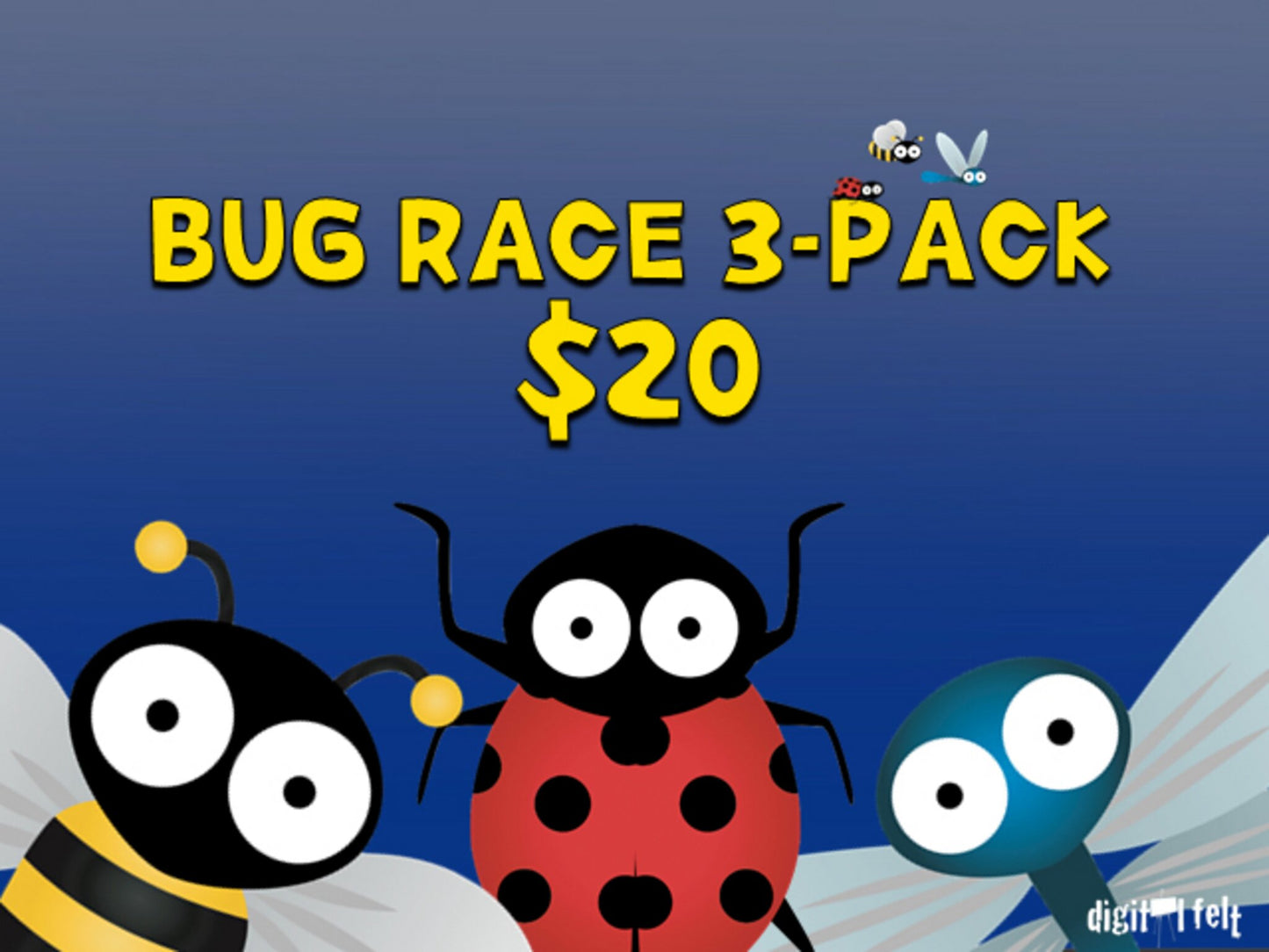 Bug Race: 3 Pack | Digital Felt Productions | Games | WorshipHouse Kids