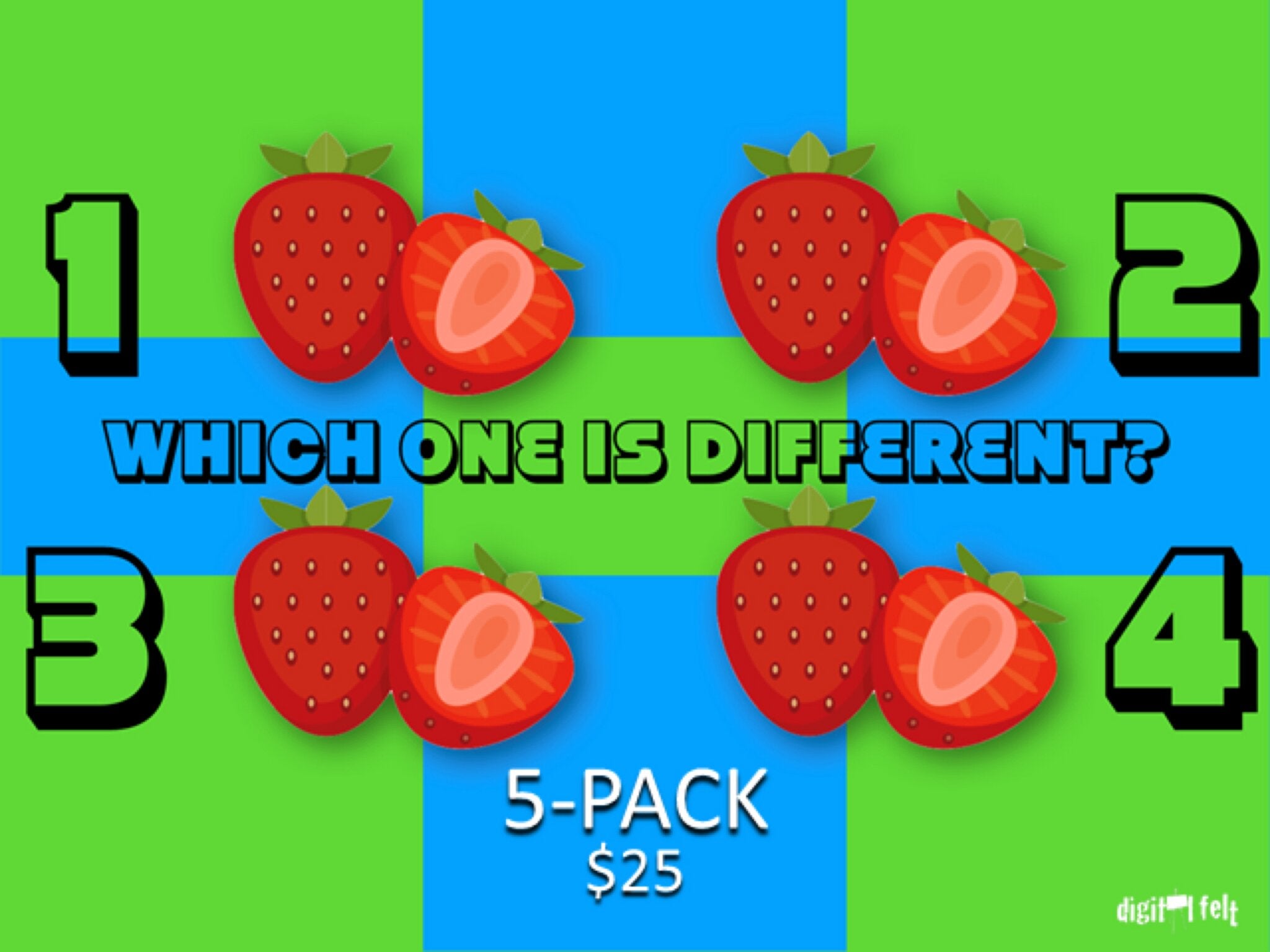 Which One Is Different Summer 5 Pack | Digital Felt Productions | Games ...